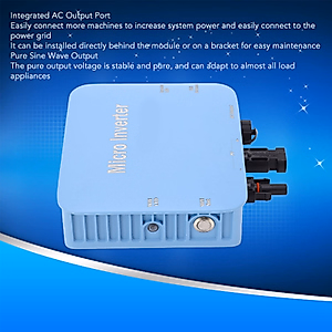 Grid Tie Inverter, DC PV Input MPPT Pure Sine Micro Inverter, WiFi or Mobile APP Monitor, Automatic Power Lock, 120V Waterproof Solar Panel Inverter with Integrated AC Output
