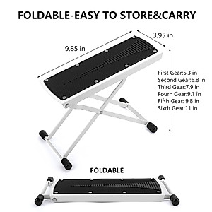 Pedicure Foot Rest, Non-Slip East-at Home Beauty 6 Heights Adjustable Sturdy Manicure Foot Rest, Treat Your Feet No More Bending or Stretching