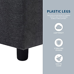 Extra Wide Deep Seat Convertible Modular Sectional Couch with Movable Ottoman and Detachable Backrest ,L Shaped Upholstery Reversible Corner Sofa ,Down Filled Sleeper Sofa&Couches for Living Room,Gray