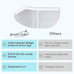 Eyelash Shield Shower Visor For Adults - 100 Eye Shields for After Surgery Shampoo, Microblading Supplies Permanent Makeup Supplies - Lash Guard - Eyelash Protector - Eye Shield After Cataract Surgery