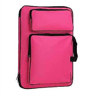 JIAHG Water-Resistant Art Portfolio Carry Bag A3 Art Work Portfolio Tote Drawing Board Bag Portable Painting Sketch Pad Storage Bag Professional Art Organizer for Palette Paints Brushes