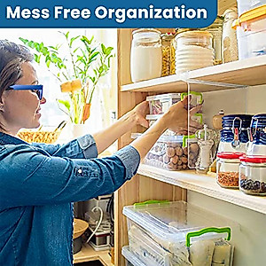 HOMEIKEA Shelf Dividers for Closet Organization 8Pcs - Acrylic Shelf Dividers (12x8 inches) Fits Upto 1-Inch-Thick Shelves - Scratch Resistant Clear Shelf Dividers for Closets for Home & Office