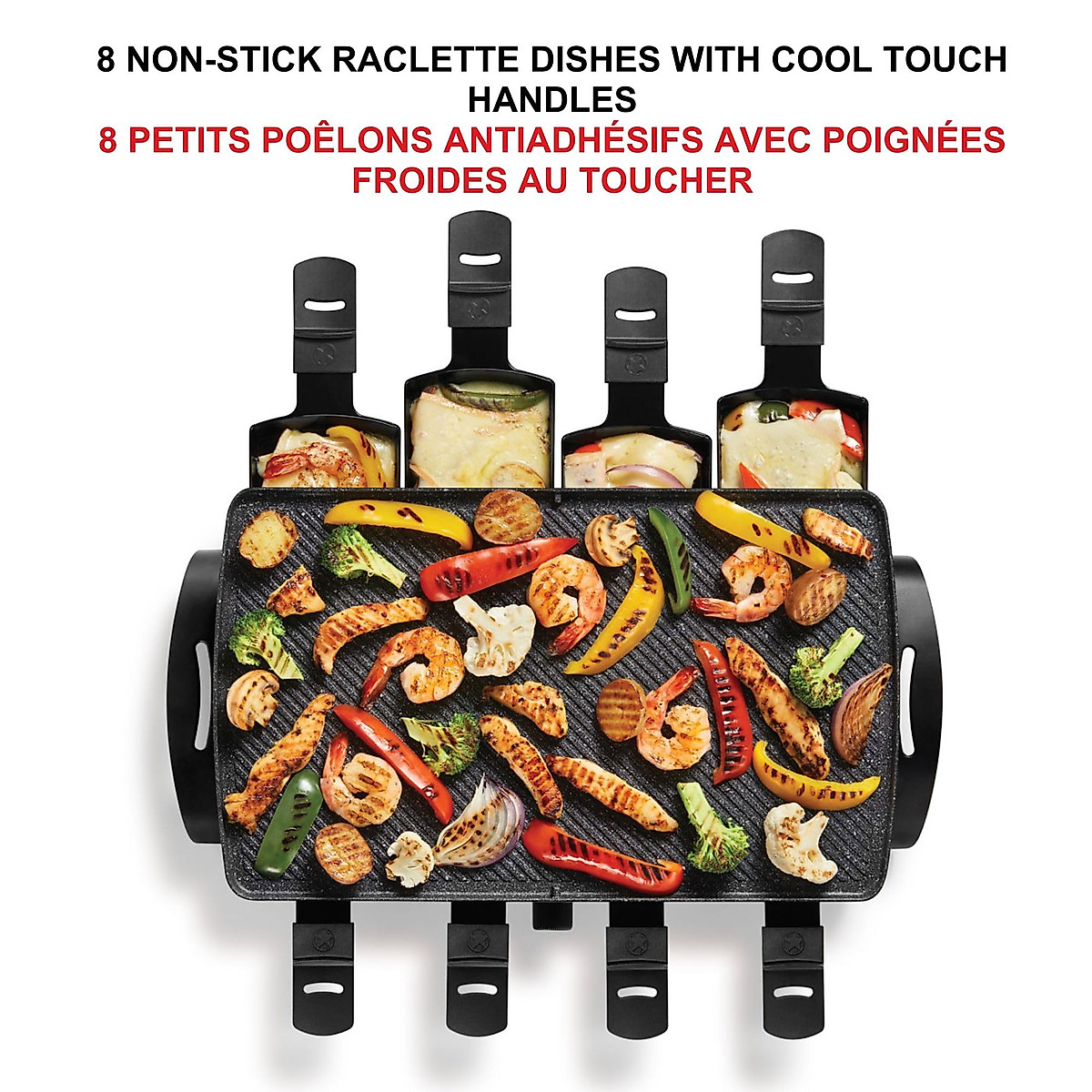 THE ROCK by Starfrit 024403-002-0000 Electric Raclette/Party Grill Set, Black