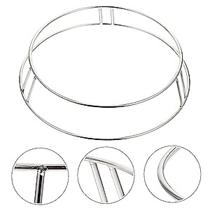 EXQUIMEUBLE 1pc Stainless Steel Pot Rack Coaster Holder Stove Burner Butter Holder Steel Wok Rack Stove Top Trivet Pot Pan Cooking Stand Stainless Steel Silver Bold Solid Pot Rack Steam Stand