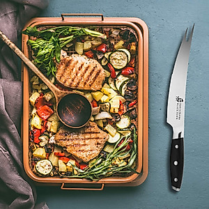 TUO Chef Knife - 6 inch Professional Kitchen Knife - Japanese Gyuto Knife - G10 Full Tang Handle - BLACK HAWK S Series with Gift Box