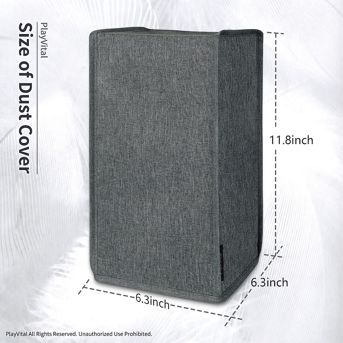 PlayVital Gray Nylon Dust Cover for Xbox Series X Console, Soft Neat Lining Dust Guard, Anti Scratch Waterproof Cover Sleeve for Xbox Series X Console