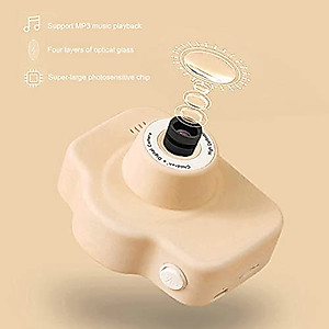 Cartoon Child Camera, Kids Camera Kids Gift Support MP3 for Kids(Light yellow)