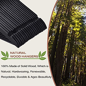 FairyHaus Belt Hangers 2Pack & Wooden Hangers 30 Packs Black