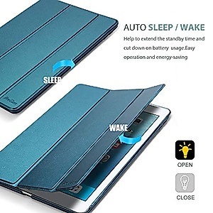 ProCase iPad 9.7 Case 2018 iPad 6th Generation Case / 2017 iPad 5th Generation Case - Ultra Slim Lightweight Stand Case with Translucent Frosted Back Smart Cover for Apple iPad 9.7 Inch –Teal