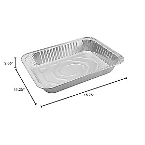 Kingsford Heavy Duty AllPurpose Aluminum Pans,Disposable Aluminum Foil Pans Ideal for Cooking, Baking, Steaming, Grilling, & Smoking Safe, Disposable Chafing Dish (Pack of 7)