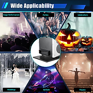 1500W Low Lying Smoke Fog Machine DJ Stage Remote Fogger Dry Ice Effect DMX512 Floor Smoke Machine for Club Stage Wedding Theater Black