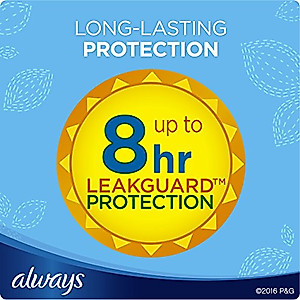 Always Regular Maxi Pads with Wings, Unscented