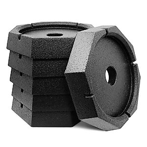 SnapPad Xtra RV Leveling Pads - Permanent Jack Stabilizers for RVs - 9" Round Leveling Jack Pads for LCI Leveling System - Heavy Duty Replacement for Blocks - Made in The USA (6-Pack)