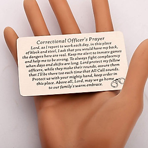 CHOORO Correctional Officer Prayer Wallet Card Insert Correctional Officer Jewelry Christian Gift Religious Jewelry Gift from Correctional Officer (Correctional Officer Prayer Wallet Card)