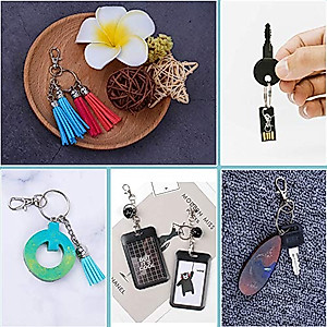140Pcs Keychain Hooks with Key Rings, Flasoo Keychain Hardware with 70Pcs Swivel Clasps Lanyard Snap Hook and 70Pcs Keychain Rings for DIY Crafts, Resin and Jewelry Making