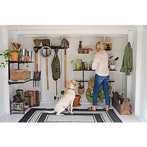 StoreYourBoard BLAT Garage Garden Tool Organizer Wall Mount, Garage Organization and Storage, Shovel & Rake Hangers Yard Tool Rack, Industrial Steel Holds 250 Pounds