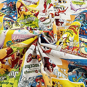 E. E. Schenck Disney Posters The Greatest Love Story Ever Told Multi Quilt Fabric By The Yard, Multicolor