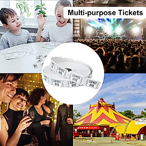 L LIKED Raffle Tickets,Single Raffle Tickets Rolls, 2000 Tickets, White,with Consecutive Numbers Ticket for Events, Carnivals, Door Prizes & Drinks