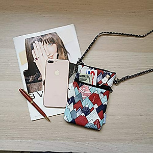 Tainada Women Crossbody Shoulder Travel Zippered Wallet Purse Clutch Phone Bag w/Detachable Strap (Mountain Pattern 3)