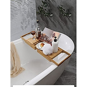 SDGH Extendable Bath Tray Bathtub Tray Spa Bath Tub Caddy Organizer Book Wine Tablet Holder Reading Rack Bathroom Accessories