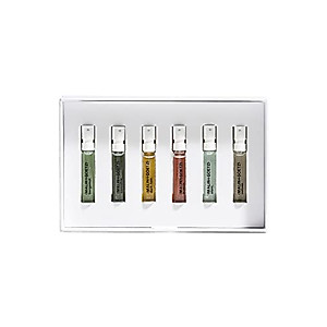 Malin + Goetz Fragrance Discovery Kit, 2 ml Each - Bergamot, Cannabis, Dark Rum, Leather, Strawberry & Vetiver Eau De Parfum - Travel Size Perfume Set, Fragrance Oil Gift Set, Vegan & Cruelty-Free