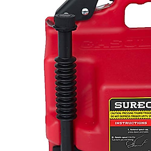 Surecan CRSUR22G1 Gasoline CAN, 2.2 Gallon, Red