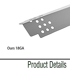 Damile 15 1/16” Stainless Steel Grill Heat Plates Shield Burner Cover Flame Tamer BBQ Grill Replacement Parts for Charbroil 463722313, 463722314, 463722315, 463742111, 463722311, 463750914, 463770915