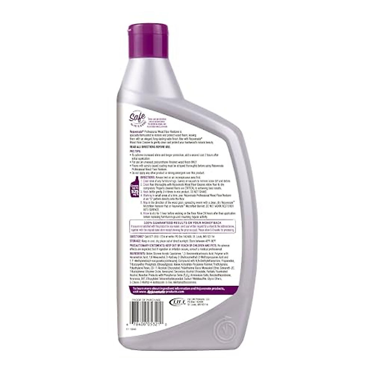 Rejuvenate Professional Wood Floor Restorer and Polish with Durable Finish Easy Mop On Application Satin Finish 32oz