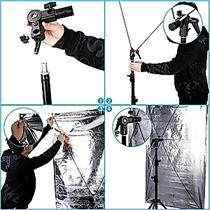Neewer 35" x 70"/ 90 x 180cm Photo Studio Gold/Silver & Black/White Flat Panel Light Reflector with 360 degree Rotating Holding Bracket and Carrying Bag