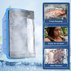 Extra Large Ice Cube Molds 4Pack 32LB Silicone Large Ice Cube Molds for Cold Plunge Tub,Reusable Ice Cube Trays for Freezer,Ice Block Molds for Home Ice Baths,Cold Plunge Accessories,Ice Bath Chiller