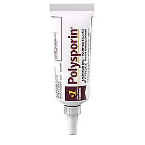 Polysporin First Aid Topical Antibiotic Skin Ointment with Bacitracin Zinc & Polymyxin B Sulfate, for Infection Protection & Wound Care, Neomycin-Free, Travel Size, 0.5 oz