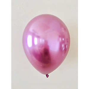 Light Pink and Mauve Balloons, 50PCS 12 Inch Latex Balloons and 5PCS Pink Ribbons for Party Decorations