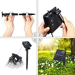 Bedroom Party Holiday Lighting Decoration Crystal Balls Solar Light Outdoor Decorative Garland Lamps for Home Garden