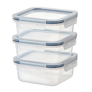Ikea Food Container, Square/Plastic 3 Pack