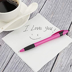 Sikao Pens Bulk Gripped Slimster Retractable Ballpoint Pen Medium Point Black ink Smooth Writing Pens for Journaling No Bleed (60Pack)