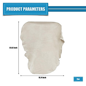 UGSHY 2 PCS 15" x 23" Chamois Drying Towel for Car, Super Absorbent Reusable Shammy Towel, Lint Free Natural Chamois Car Wash Cloth (White)