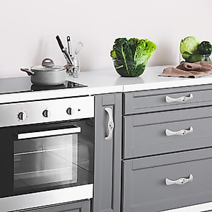 RODAILYCAY Merry Christmas 4 Packs Kitchen Drawer Pulls, Crystal Glass Cabinet Handles Pulls, Cupboard Door Knobs, Kitchen Hardware Pulls for Dresser Drawers