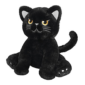 SuzziPals Coolable & Heatable Grumpy Black Cat Stuffed Animals, Lavender Scented Microwavable Plush Toys Heating Pad for Soothing & Period Discomfort, Kitty Plushie for Bedtime Cuddle, Warming Gift