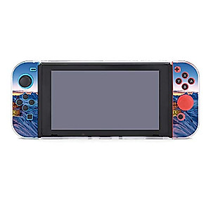 SUPNON Switch Case Compatible with Nintendo Switch Games Protective Hard Carrying Cover Case for Nintendo Switch Console Joy Con Controlle - Matterhorn Peak, Zermatt, Switzerland Design21084