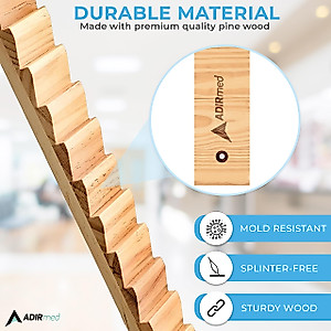 AdirMed 2-Pack Wooden Finger and Shoulder Ladder - Hand Therapy Ladder for Rehabilitation - Motion Improvement Physical Therapy Ladder