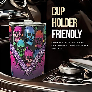 GBEELANA Personalized Name Halloween Tumbler Cup with Lid, Halloween Home Decor Kitchen Double Wall Vacuum Insulated, Stainless Steel Coffee Tumbler Cup