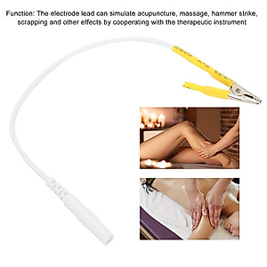 Electrode Cable, 20pcs / Bag Clip Electrode Wires Cable for Massage Machine Yellow