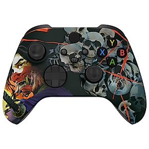 eXtremeRate Replacement Shell for Xbox Series X & S Controller - Unleash Your Style - Ghost of Samurai Custom Acessories Front Housing Cover for Xbox Core Controller Wireless [Control NOT Included]
