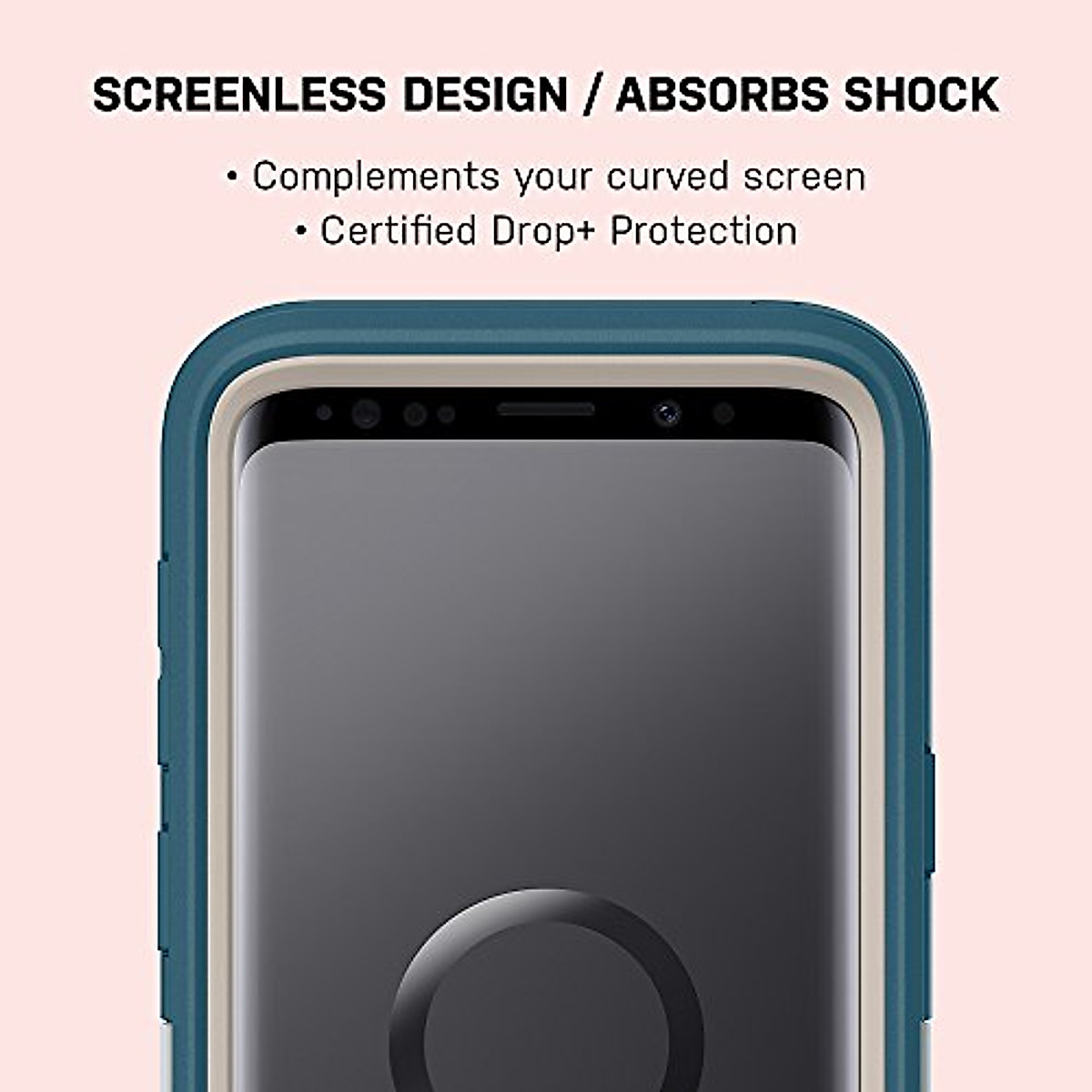 OtterBox Samsung Galaxy S9 Defender Series Case - BLACK, rugged & durable, with port protection, includes holster clip kickstand