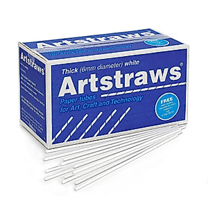Creativity Street Artstraws Class Pack White, 6 mm