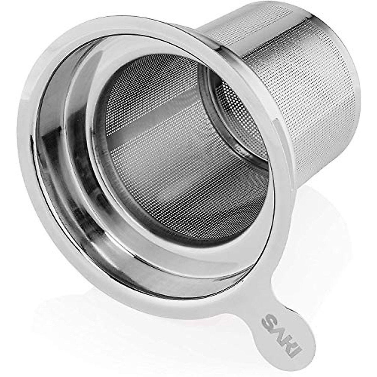 SAKI Large Porcelain Teapot, 48 Ounce Tea Pot with Infuser, Loose Leaf and Blooming Tea Pot - Red