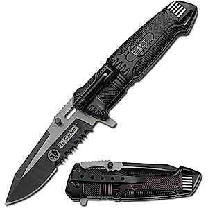 TAC-FORCE Open LED Light EMT EMS Folding Pocket Rescue Knife NEW