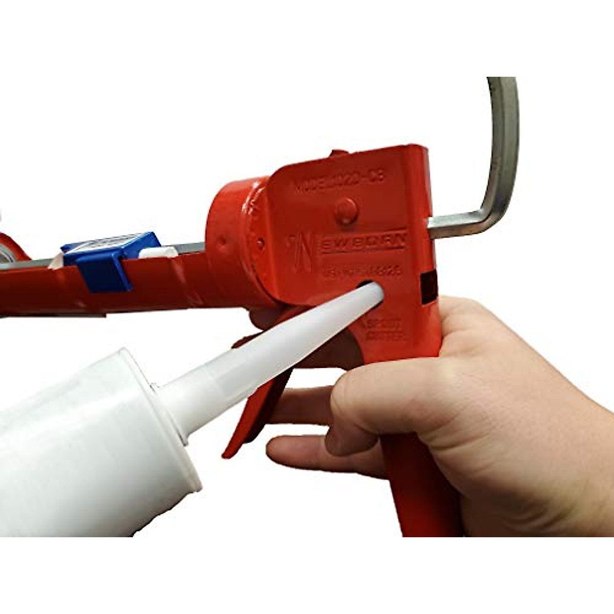 Newborn 102D Drip-Free Smooth Hex Rod Cradle Caulking Gun, 1/10 Gallon Cartridge, 10:1 Thrust Ratio