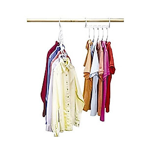 household trends 8 Pack Space Saving Closet Hangers White