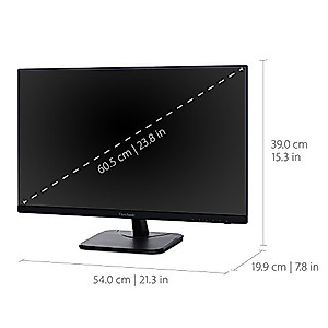 ViewSonic VA2456-MHD 24 Inch IPS 1080p Monitor with Ultra-Thin Bezels, HDMI, DisplayPort and VGA Inputs for Home , Office